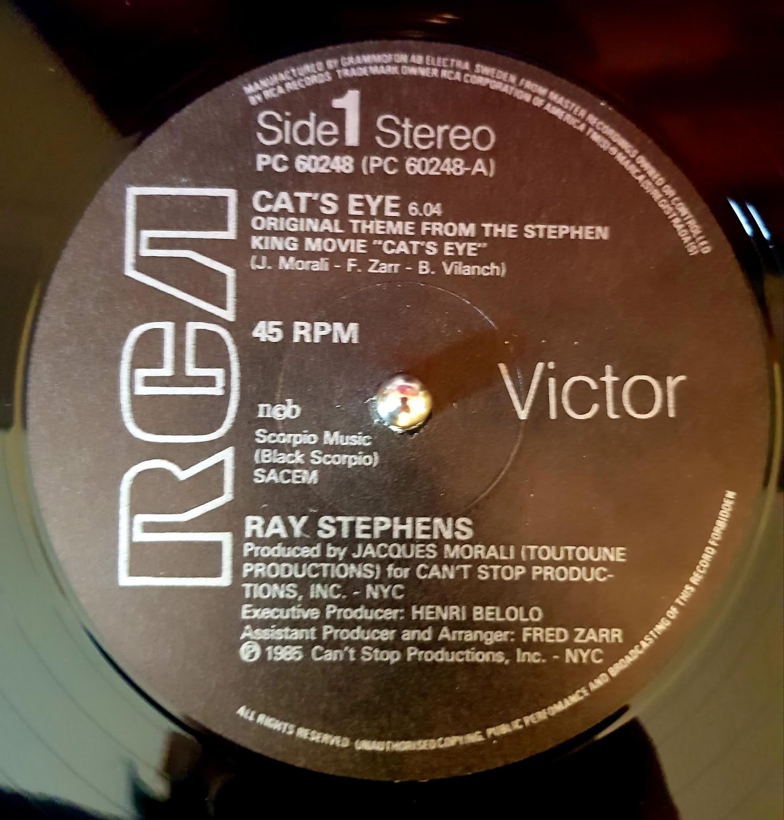 RETRO DISCO HI-NRG: Ray Stephens - Cat's Eye (12'' Maxi Single) 1985 ...