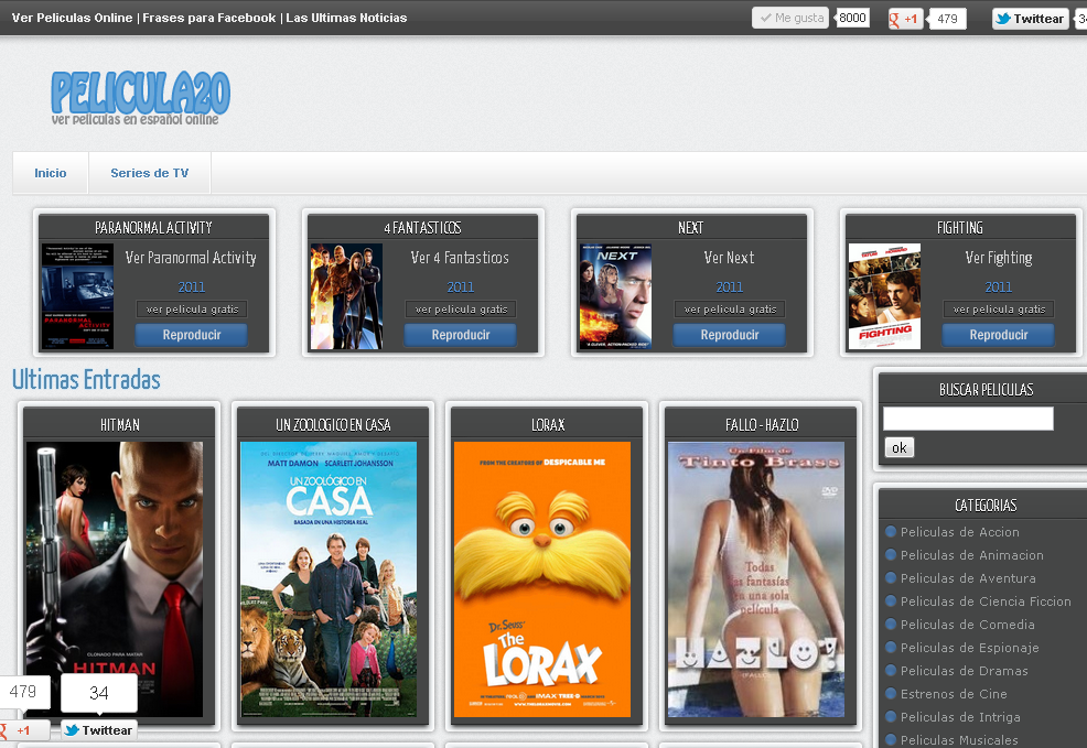 VER PELICULAS GRATIS MUCHAS OPCIONES PARA VER PELICULAS GRATIS ...