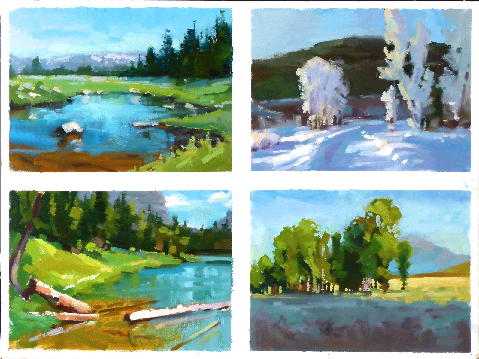 Darrell Anderson's Paintings, Marker Drawings and Prints: Four in One,18x24