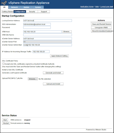 Deploy and Configure vSphere Replication 8.3
