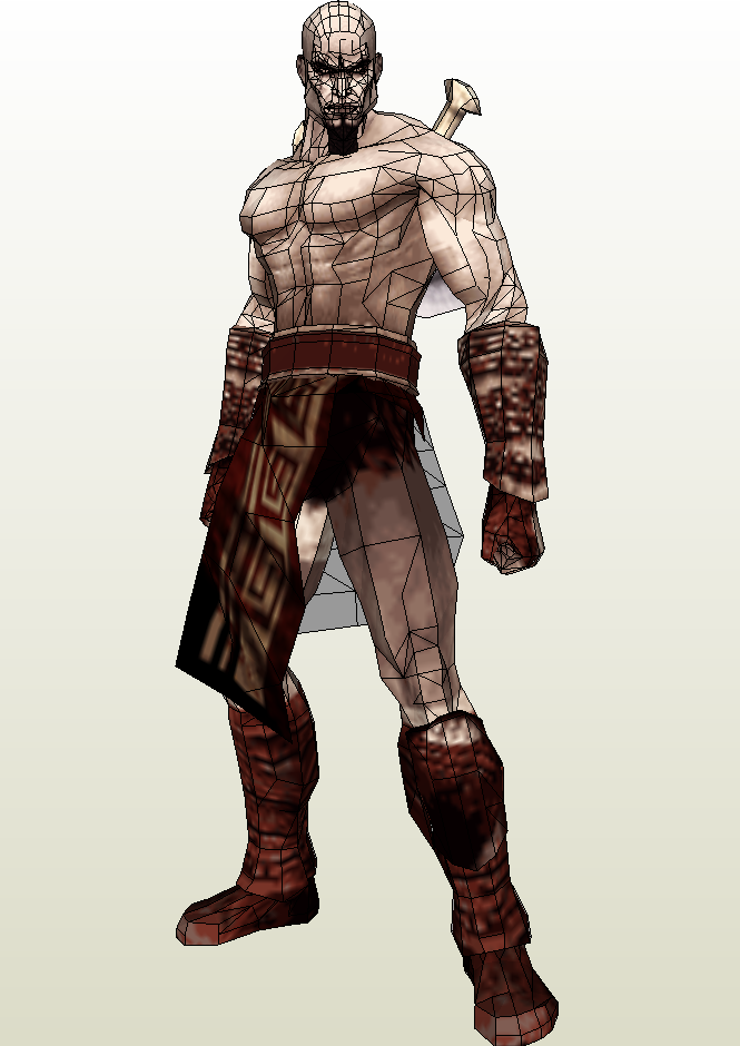 God of War - Kratos Paper Model ~ Paperkraft.net - Free Papercraft ...