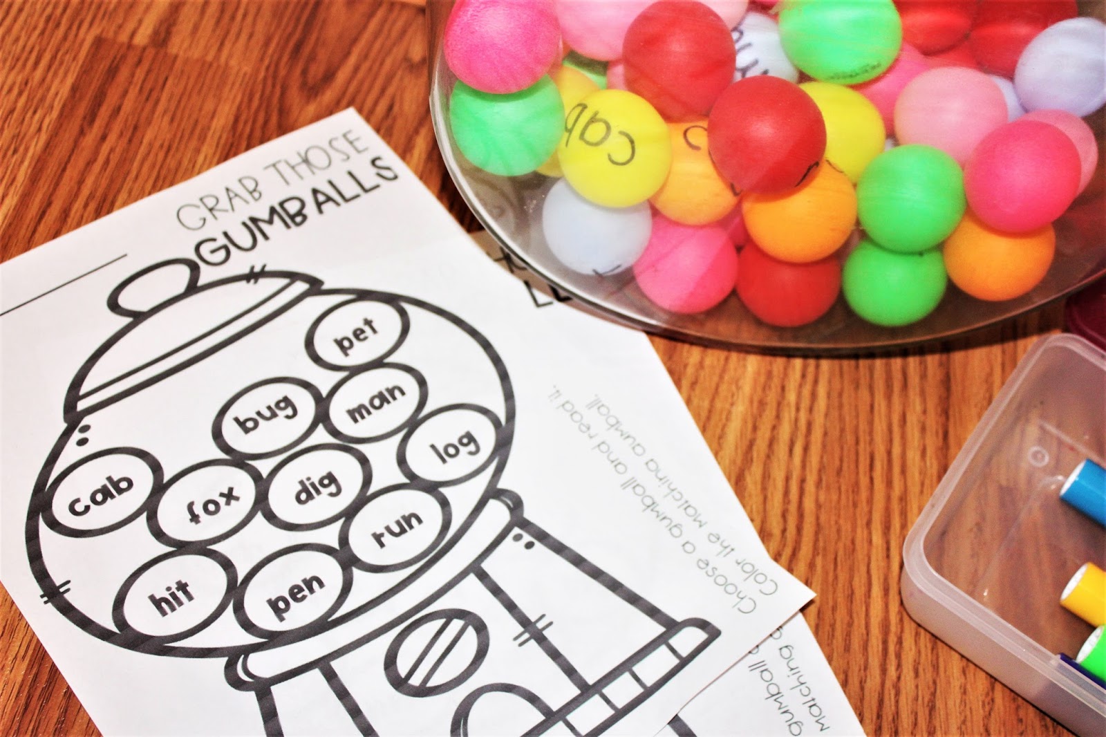 Grab Those Gumballs Sight Word Game - Polka Dots Please