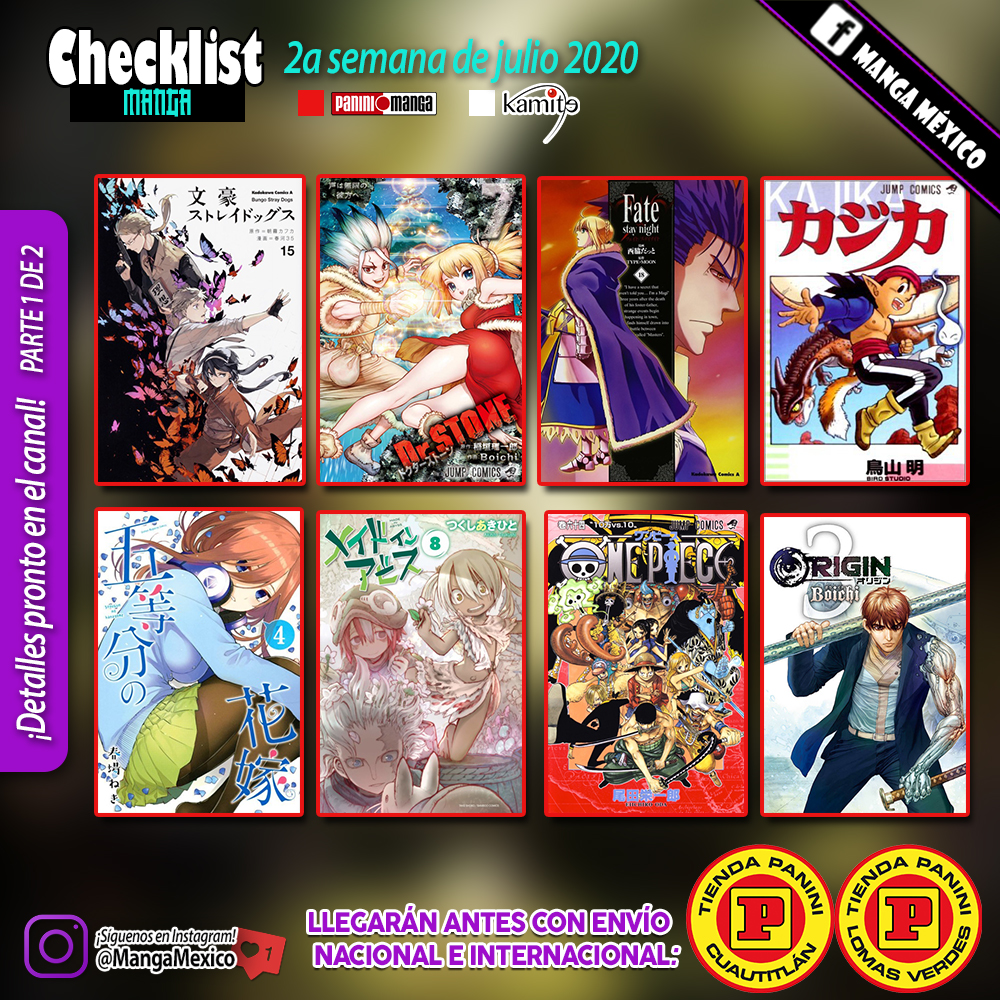 CHECKLIST manga: SEGUNDA semana de JULIO ¡Estreno Kajika! - Manga México