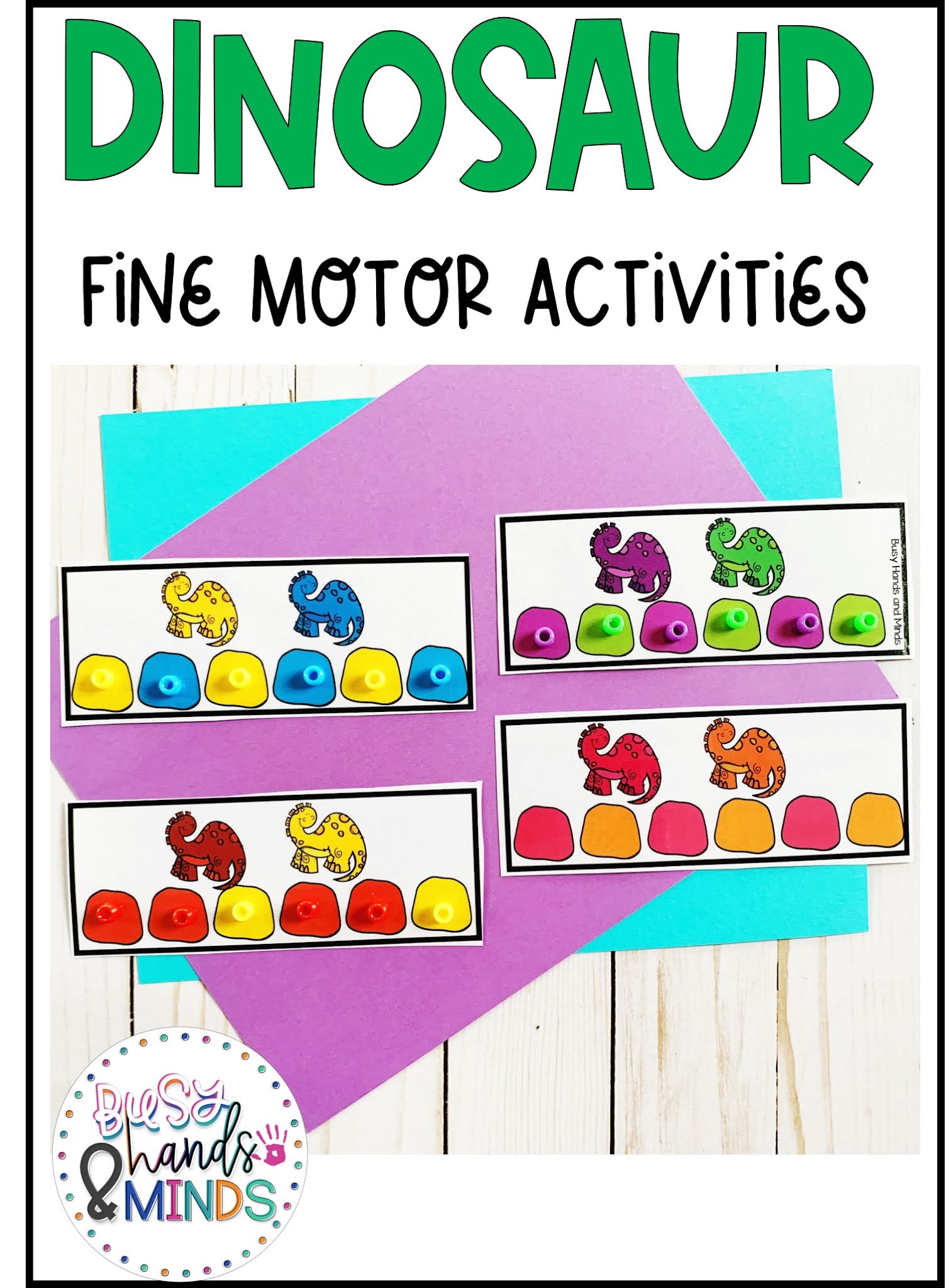 Dinosaur Fine Motor Task Boxes for Preschool | Busy Hands and Minds