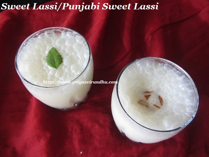 Priya's Virundhu: Lassi Recipe/Sweet Lassi Recipe/Punjabi Sweet Lassi ...