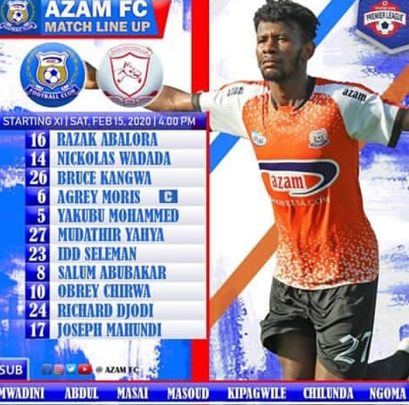 KIKOSI CHA AZAM FC KITAKACHOANZA LEO DHIDI YA COASTAL UNION - SALEH JEMBE