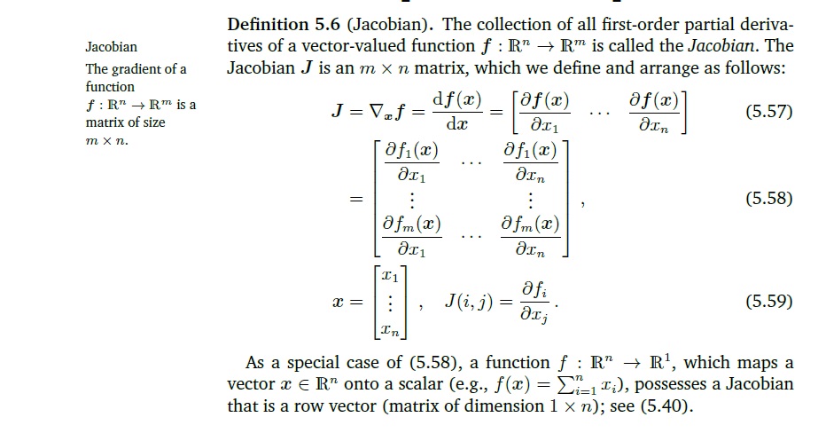 Gradients of a Vector Valued Functions
