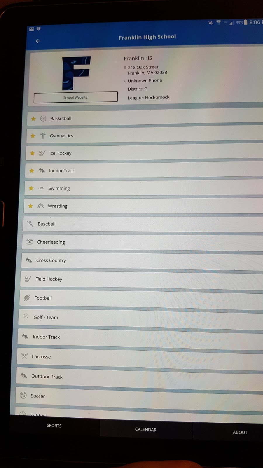 Franklin Matters: MIAA App provides the FHS Sports Schedule on your ...