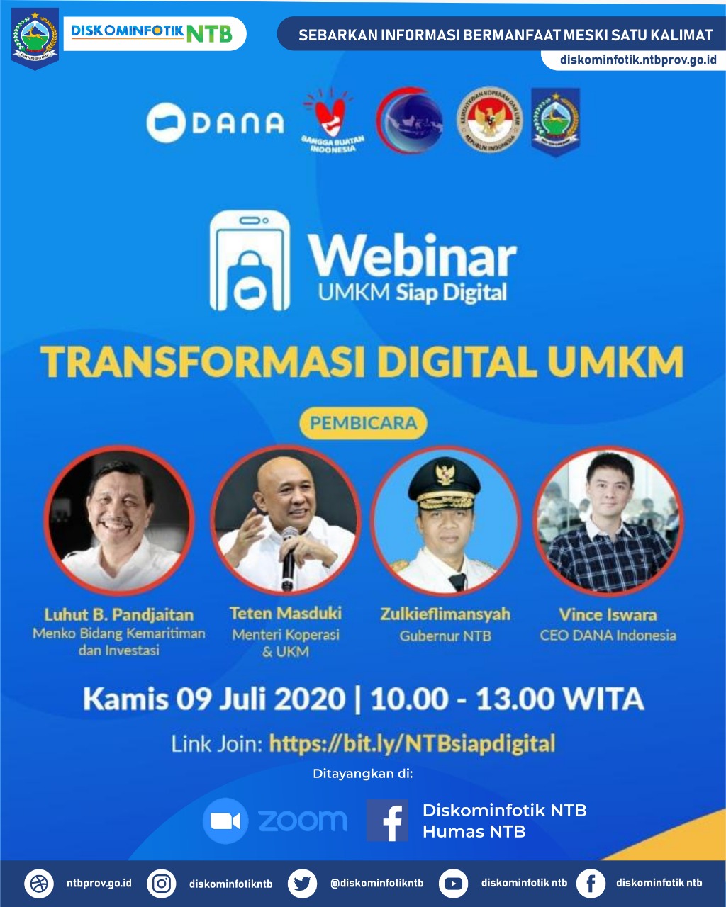 Gubernur Jadi Pembicara Webinar Nasional Tentang Transformasi Digital UMKM | KanalAspirasi.com