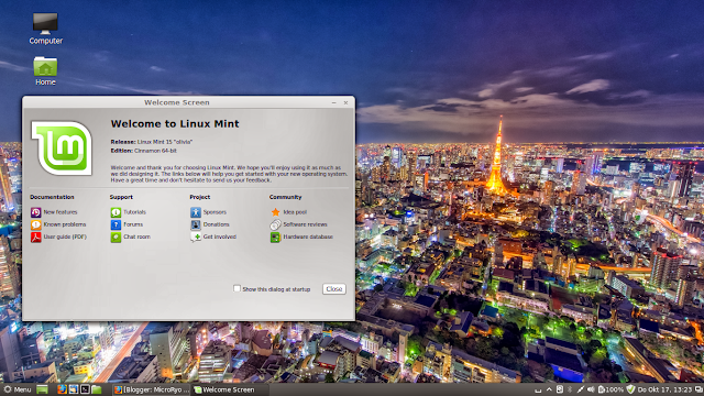 MicroRyo: GNU+Linux Mint 15 now on my Laptop