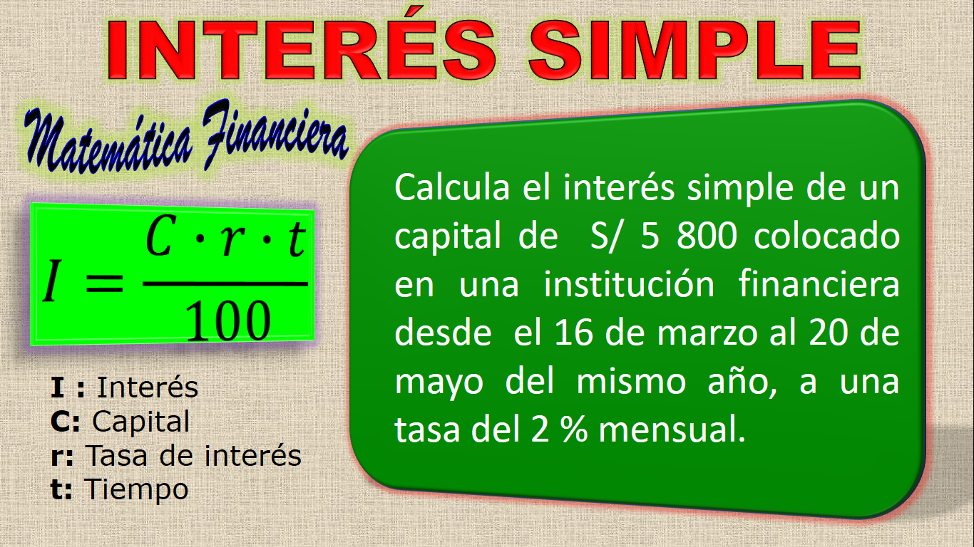 Matemática Financiera - Interés simple e interés compuesto – Matemática ...