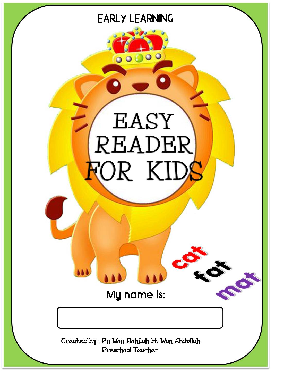 CIKGU EELA (IL) PRESCHOOLERS @ PCE: Easy Reader For Kids