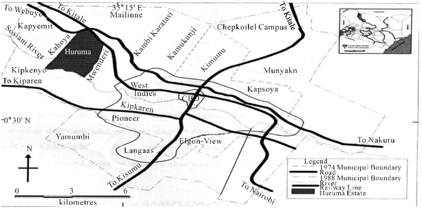 List of Estates within Eldoret Municipality