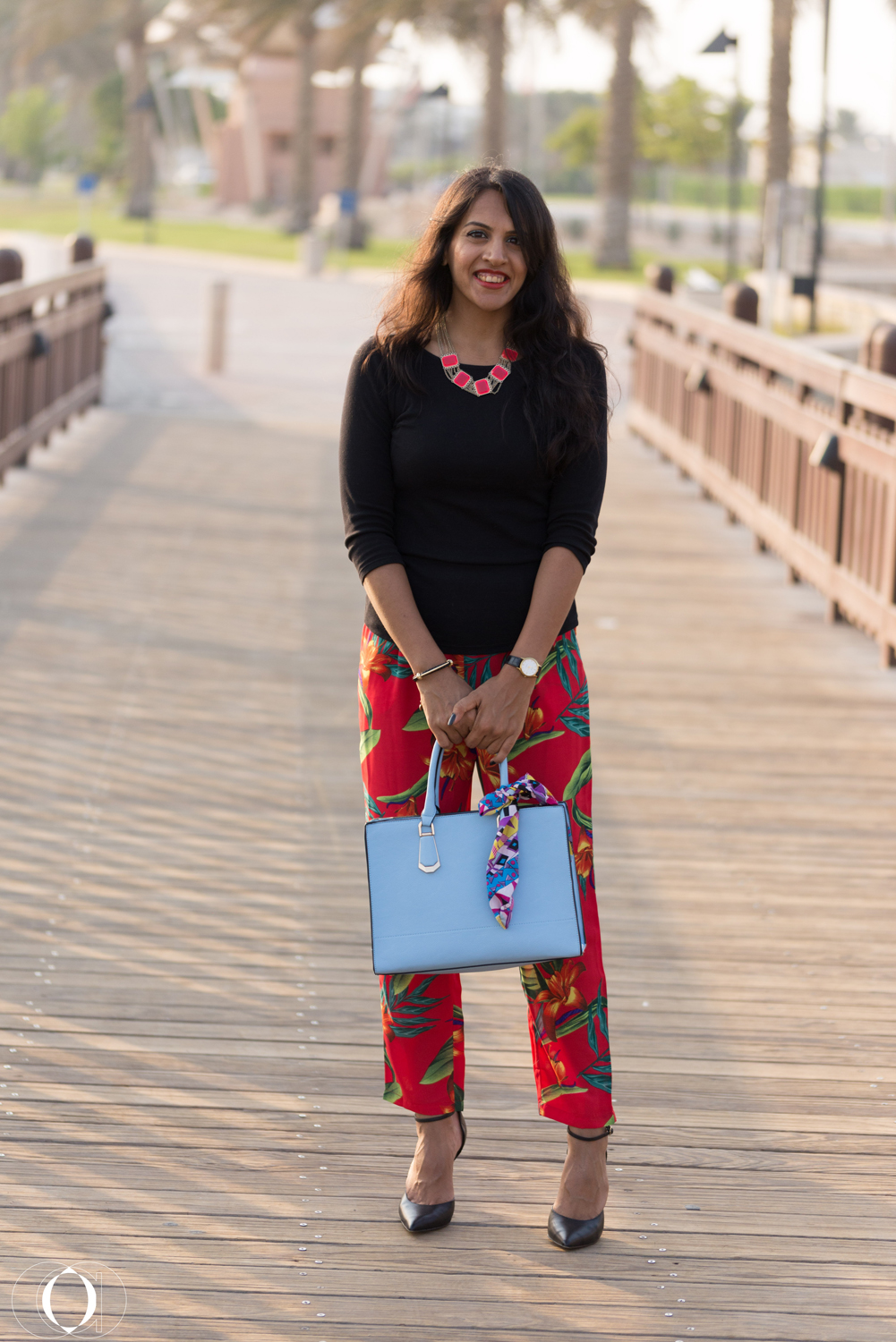 Effortlessly chic red floral pants | The Silver Kick Diaries
