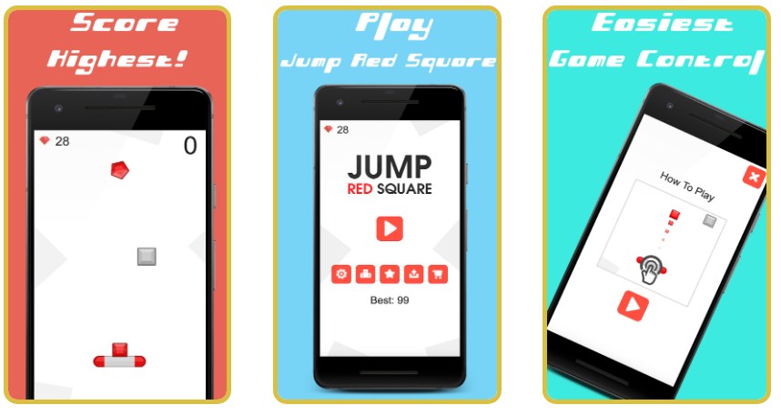 Jump Red Square - Addictive Jumping Arcade Game ~ Daily Tech Trends