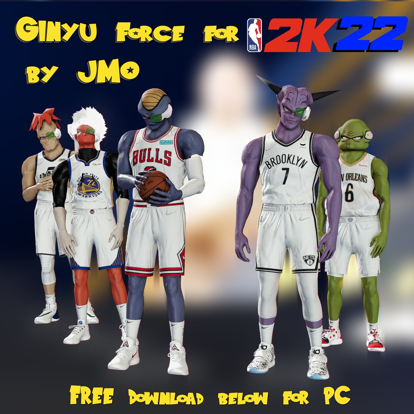 NBA 2K22 Dragon Ball Z Cyberfaces Pack (Ginyu Force) by JMO