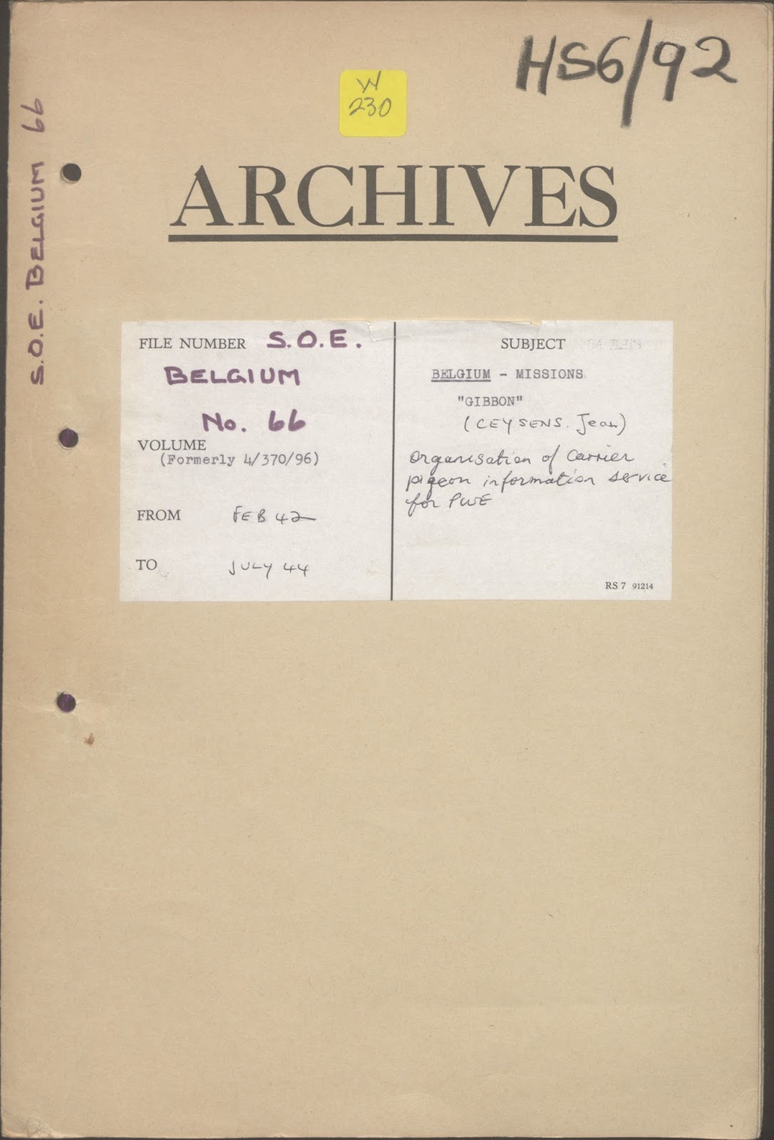 World War 2 History and the WW2 Pigeons: World War II-Operation Gibbon ...