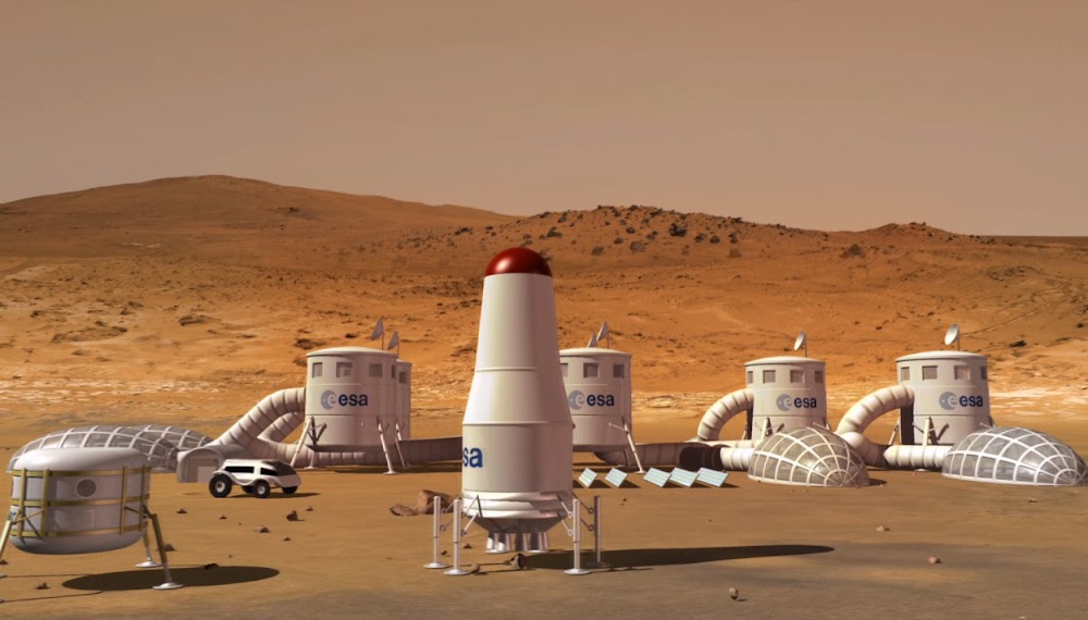 ESA's base on Mars by Martin Kornmesser | human Mars