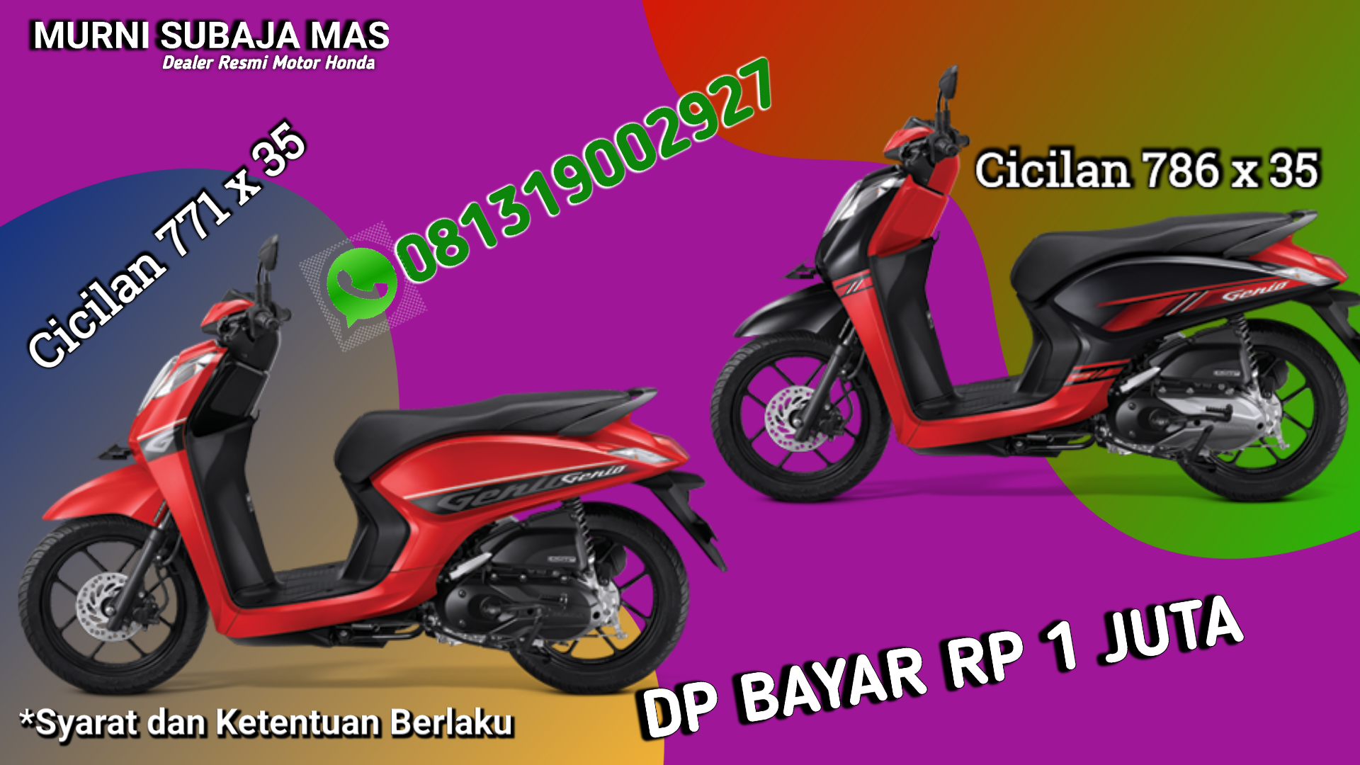 Intip Simulasi Cicilan Kredit Honda Genio - MURNI SUBAJA MAS