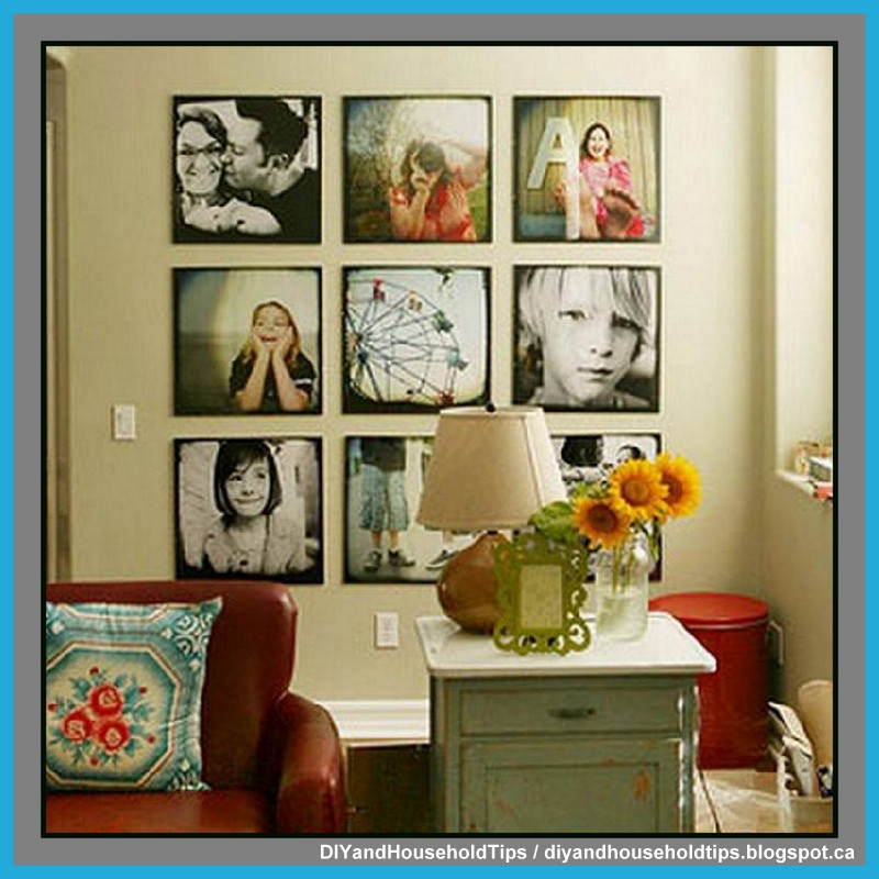 DIY And Household Tips: DIY Large Photo Wall Display