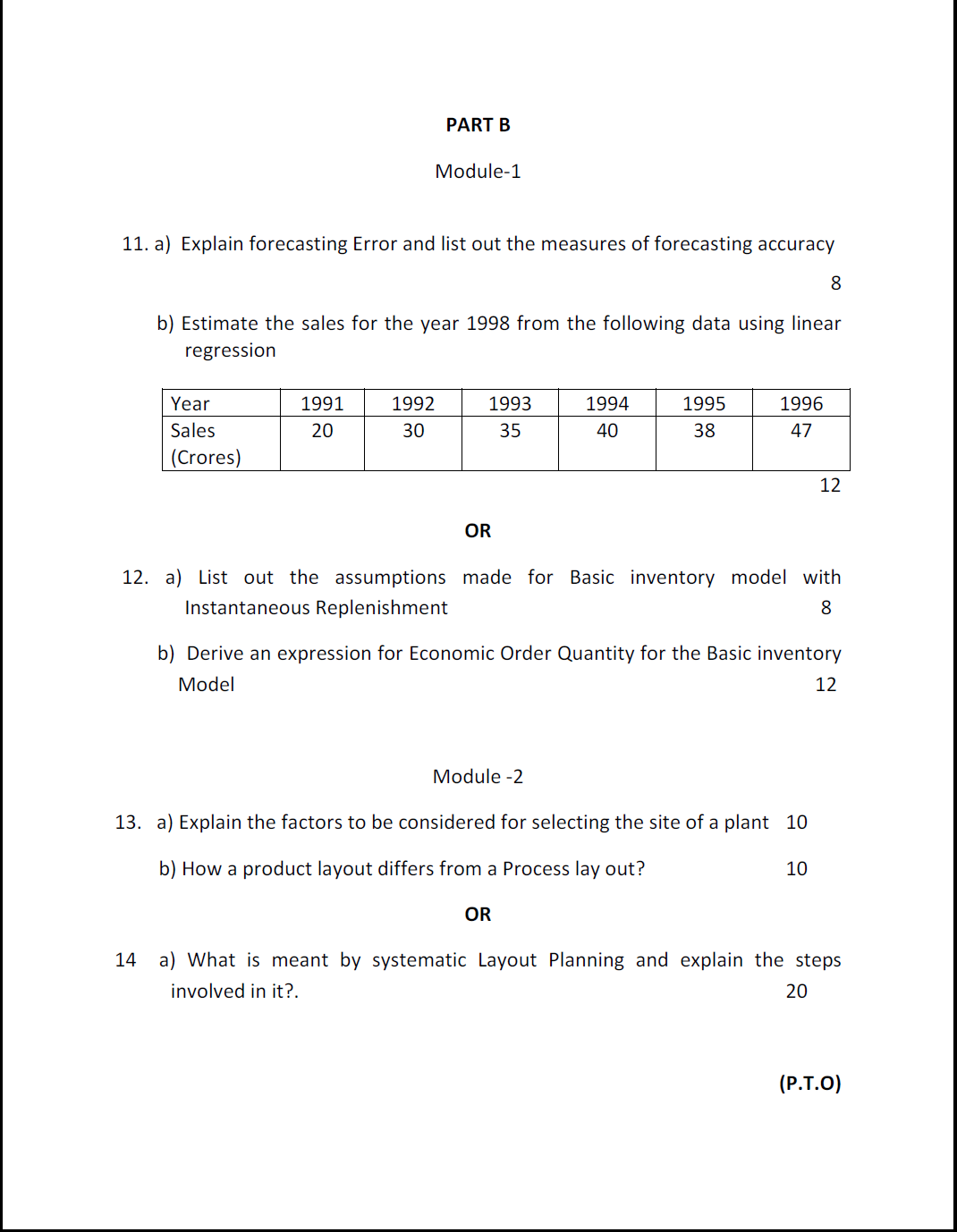 Kerala University B.Tech Production And Operations Management (MPU ...