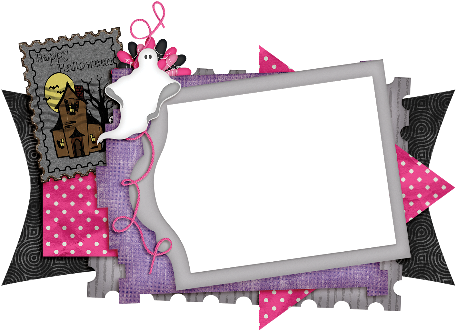 OklahomaDawn: Spooktacular - cluster frame - Freebie