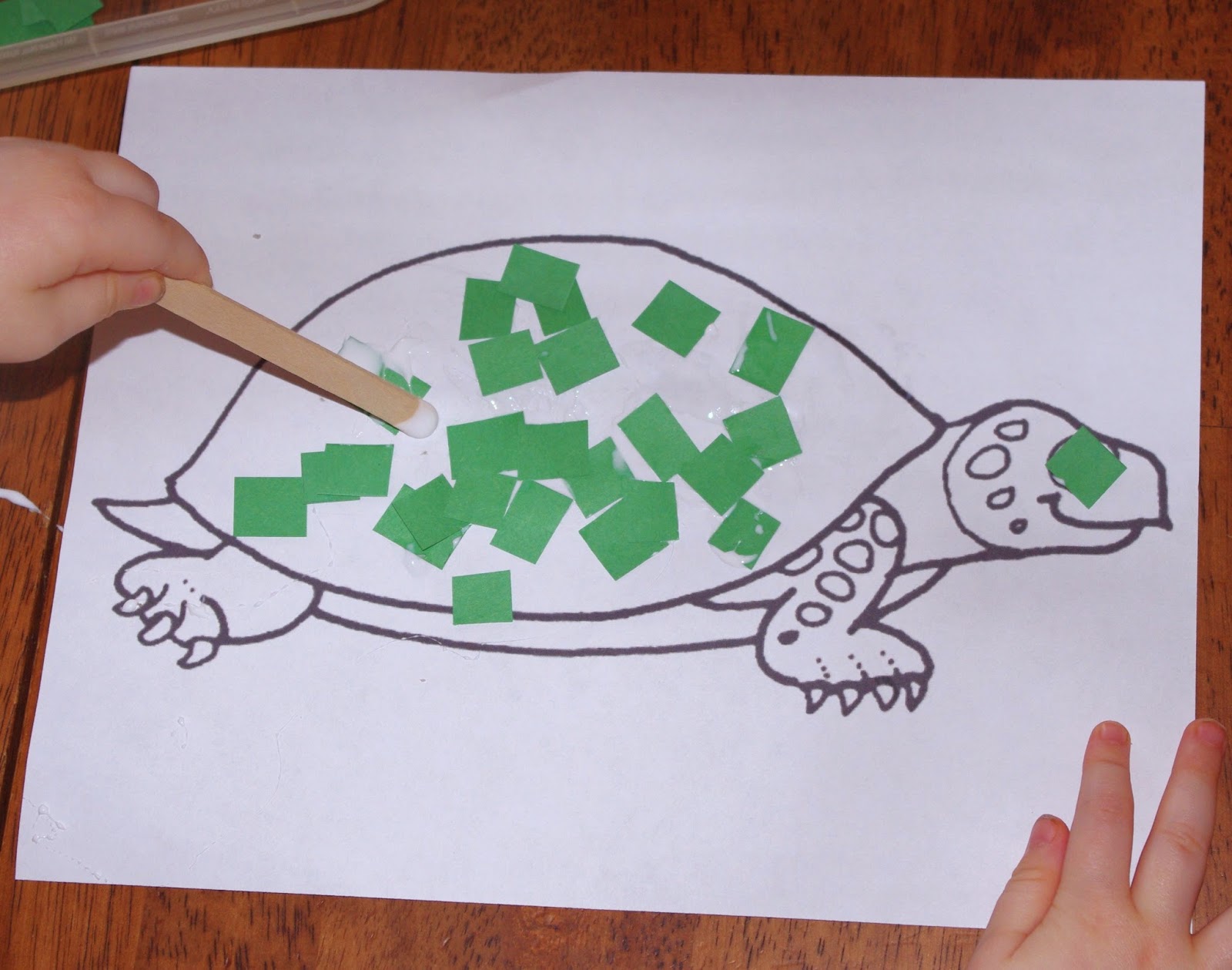 From Scratch Mom: Learning Colours with a Construction Paper Paste