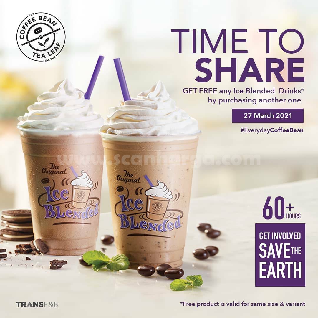 COFFEE BEAN Promo Buy 1 Get 1 Ice Blended Drinks - scanharga