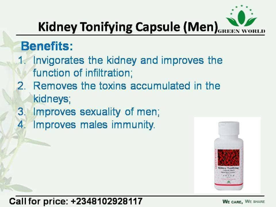 KIDNEY TONIFYING CAPSULE(MEN) - Welcome To Ify's Health Blog