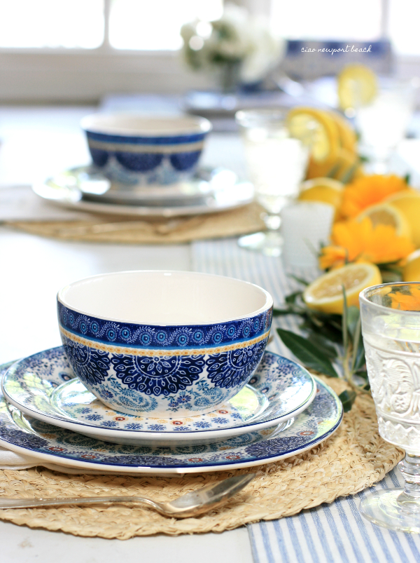 ciao! newport beach: setting an Italian style table