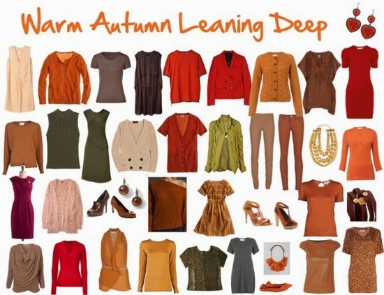 Stagione cromatica Autunno Warm abbigliamento colori