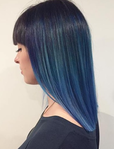 Gaya Rambut Panjang Wanita Cat Biru - RINI KURSUS SALON DAN KECANTIKAN