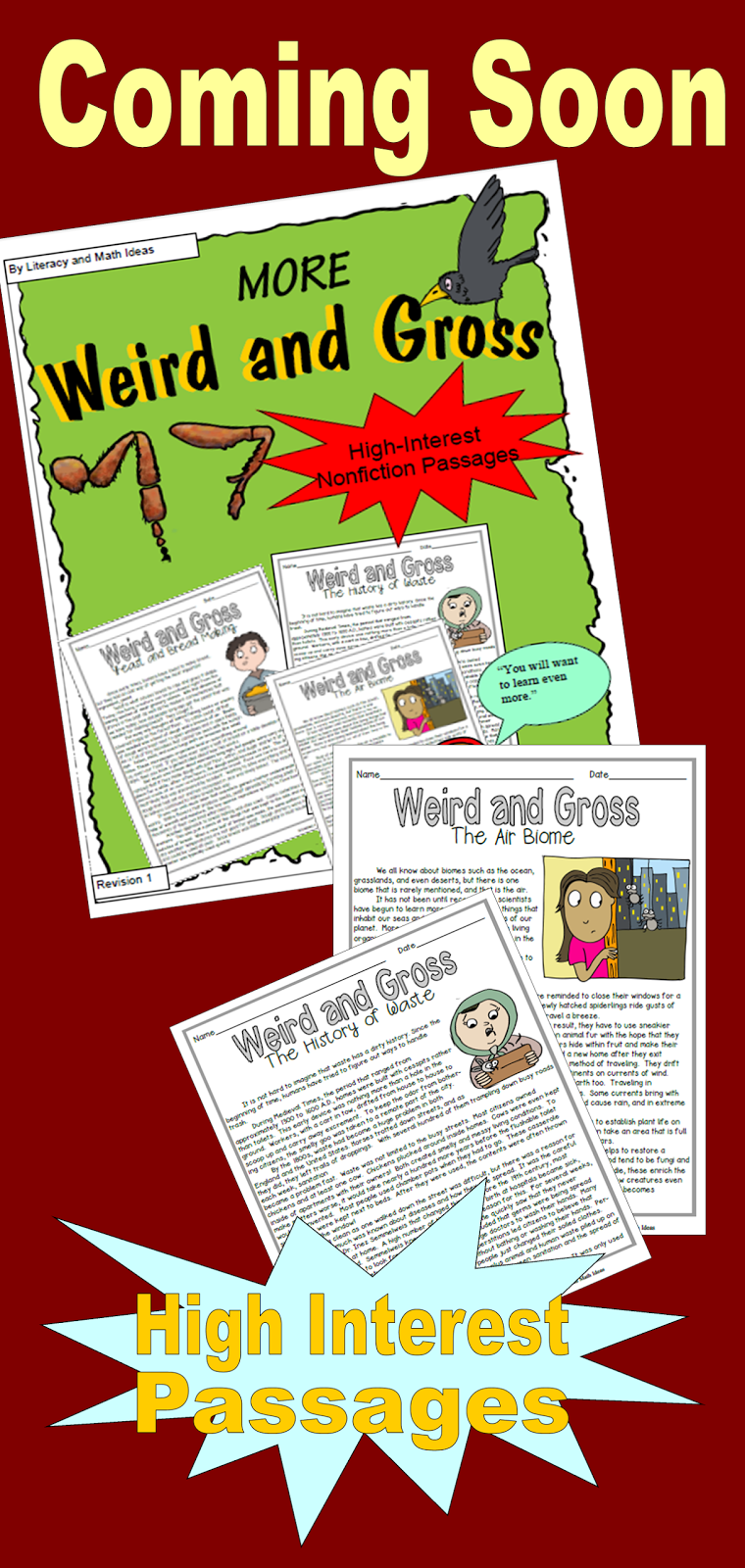 Literacy & Math Ideas: High-Interest Nonfiction Passages