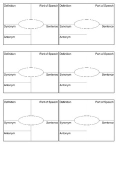 Frayer Model Printable 4 Per Page ~ Medical Resume
