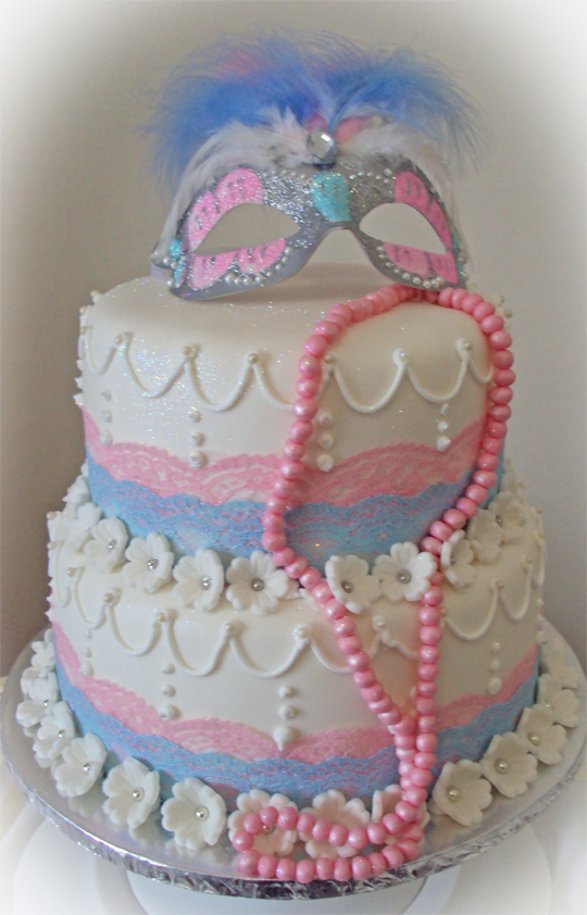Delana's Cakes: Mardi Gras / Masked Ball Cake