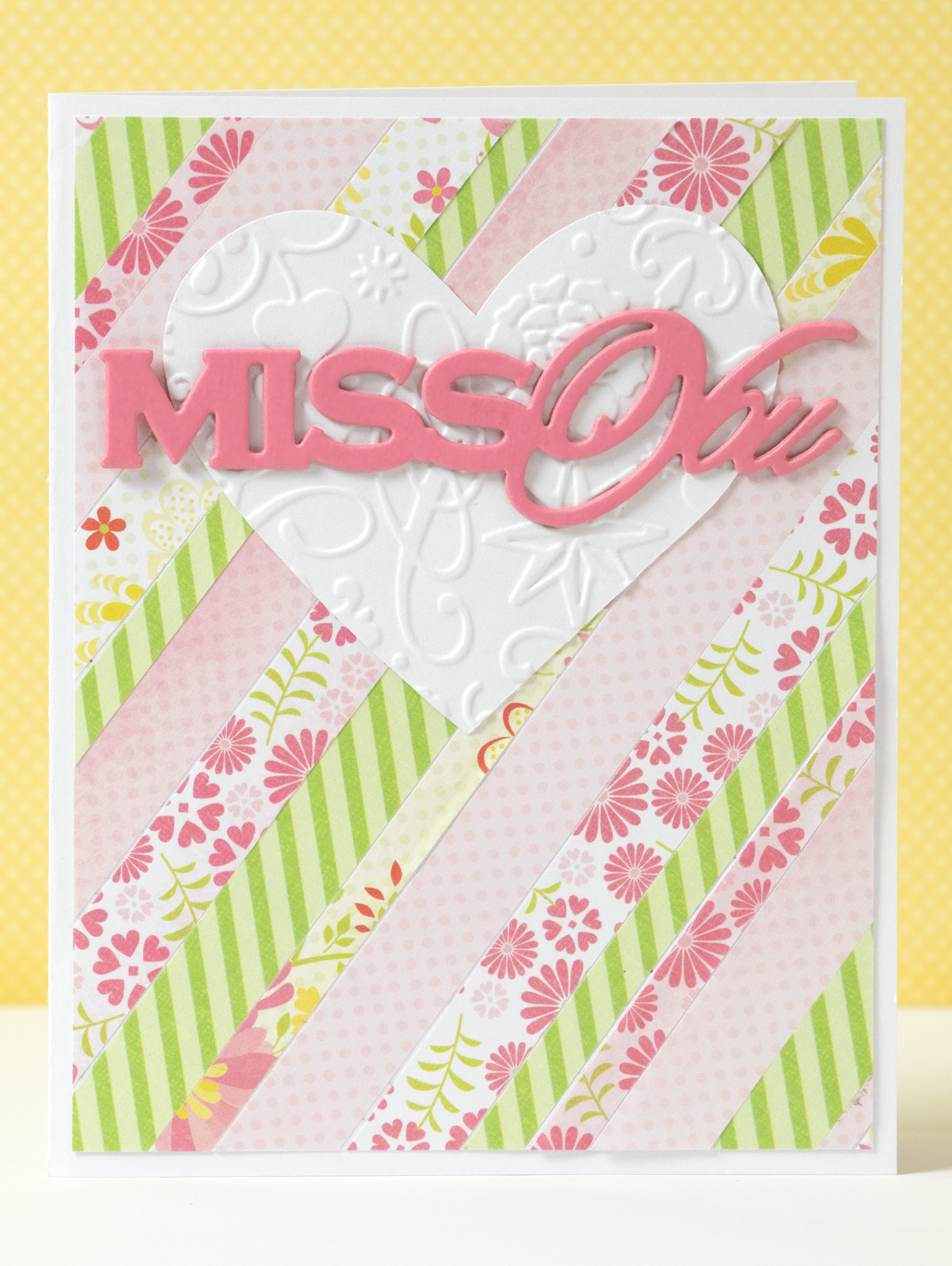 The Paper Boutique: Miss You Cards Using Scraps of Paper
