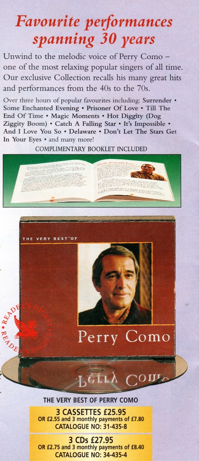 Reader's Digest Albums: Perry Como - The Very Best Of Perry Como