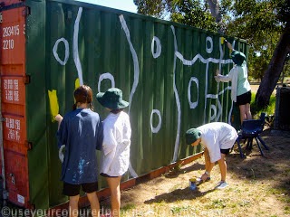 Use Your Coloured Pencils: Sea Container Mural