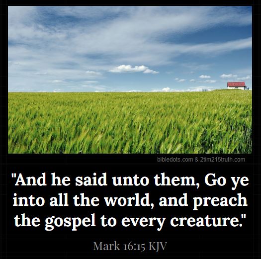 2 Timothy 2:15 Truth: Verse of the Day: Mark 16:15 KJV