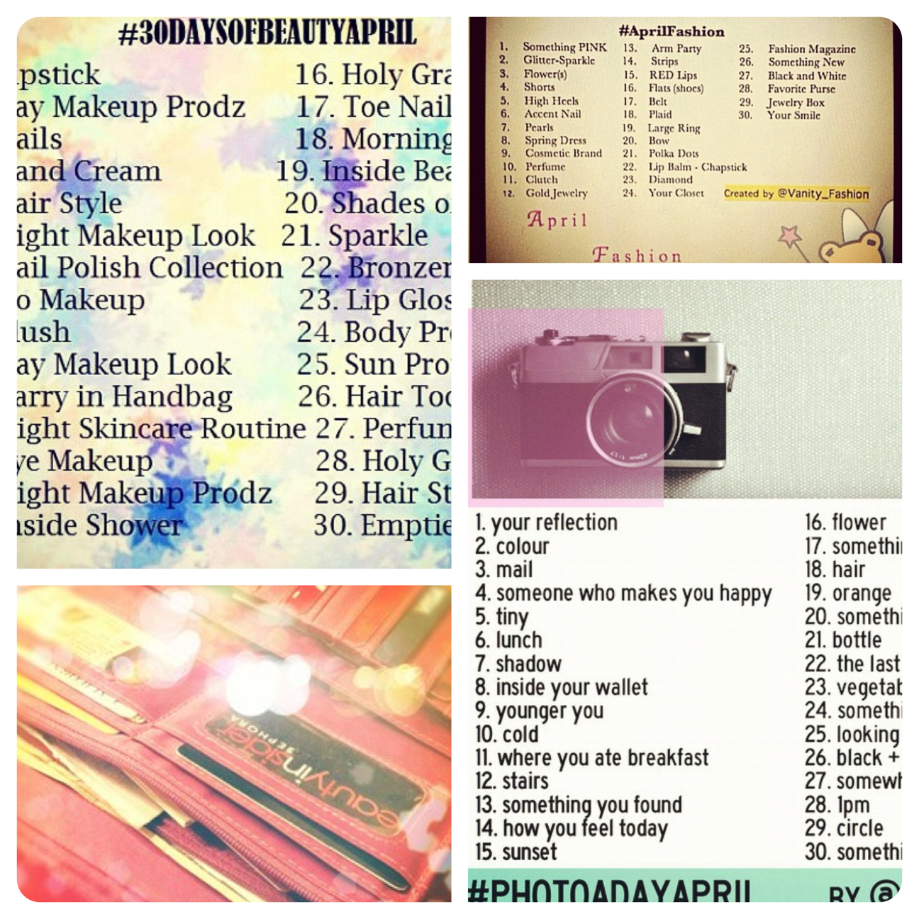 beauty girl musings: april instagram photo challenges ~ week 1