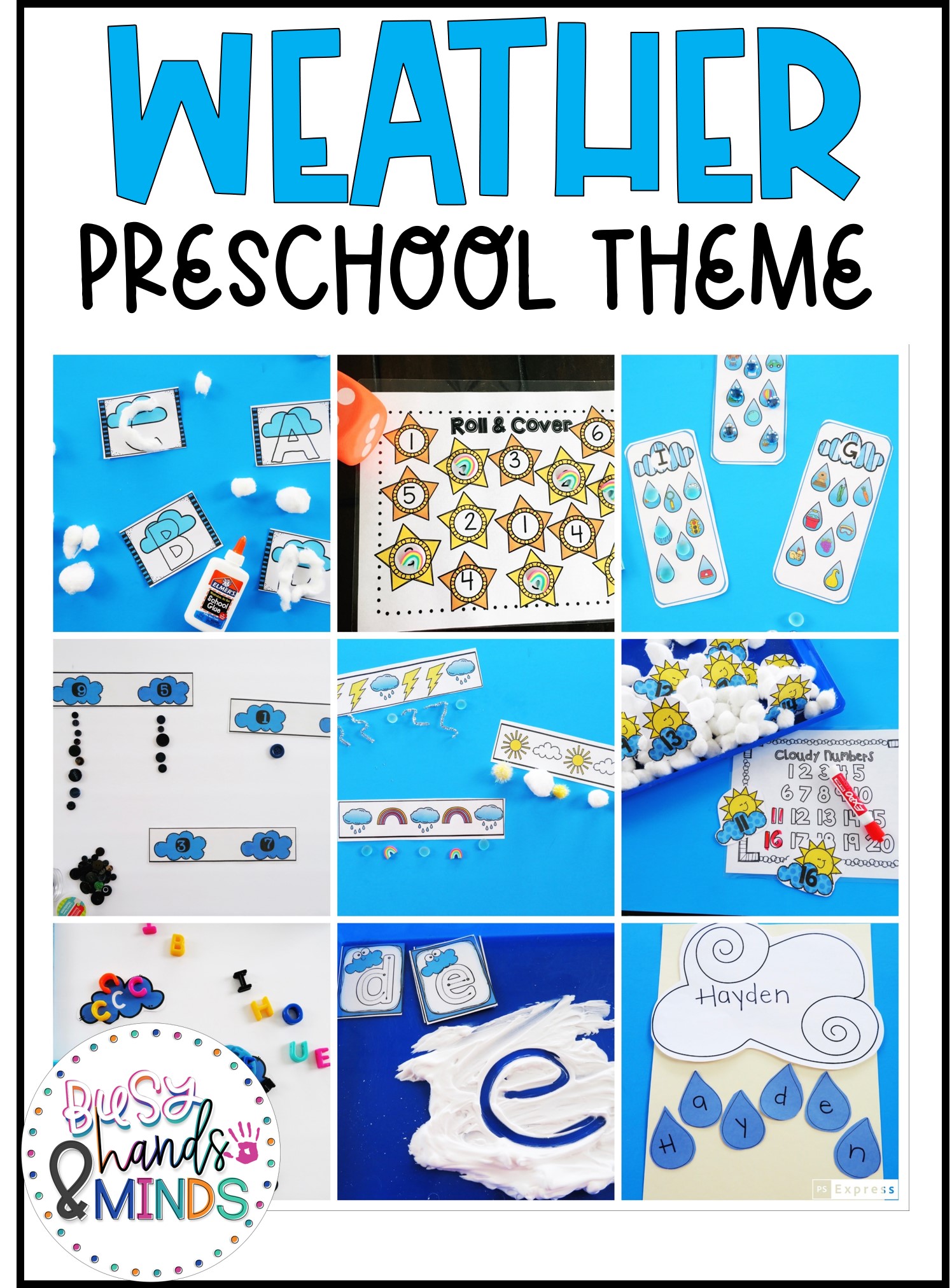 Weather Preschool Theme | Busy Hands and Minds