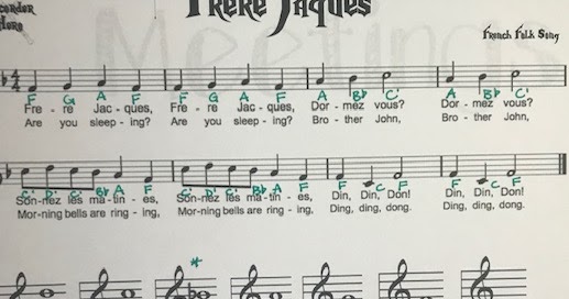 Crestview Recorder Karate: Frere Jacques