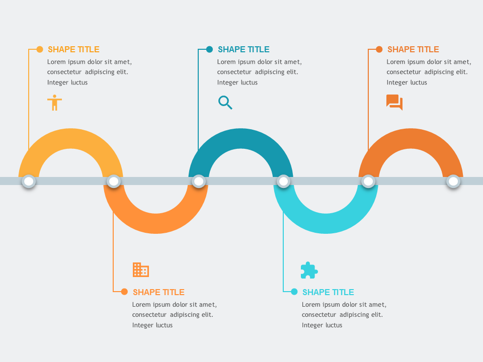 Horizontal Divide Wave PowerPoint Templates - PowerPoint Free
