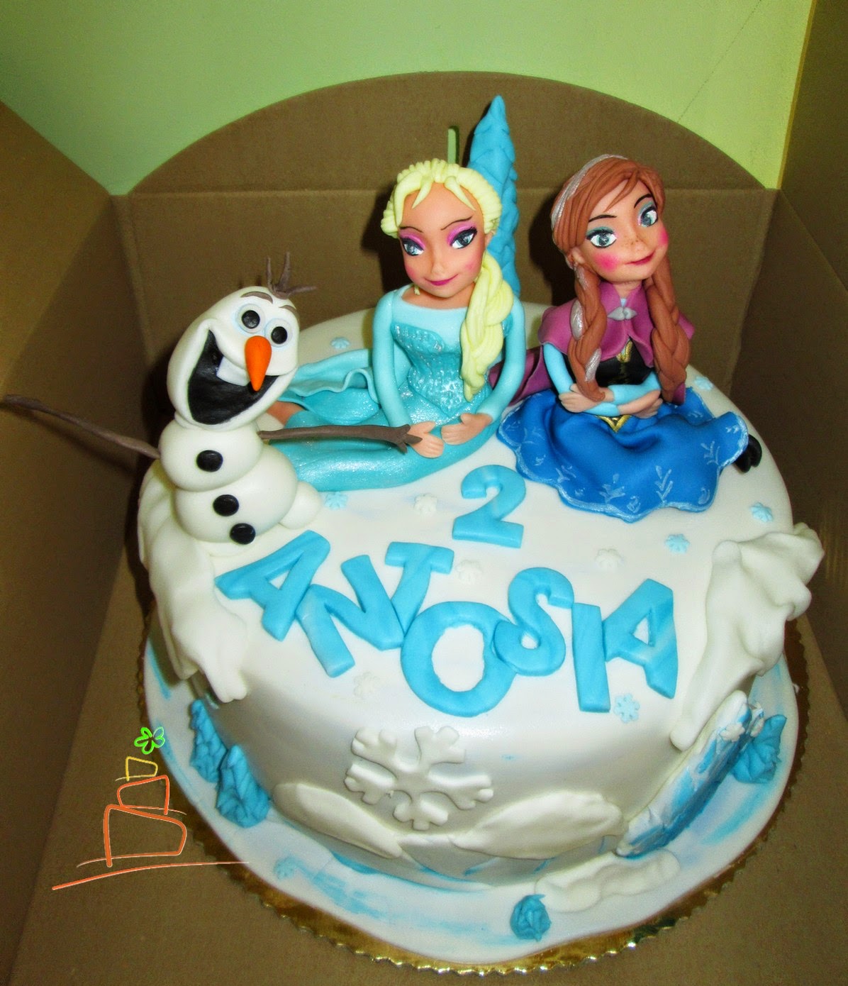 Torty InaS: Tort - KRAINA LODU (FROZEN) - Elsa, Anna, Olaf