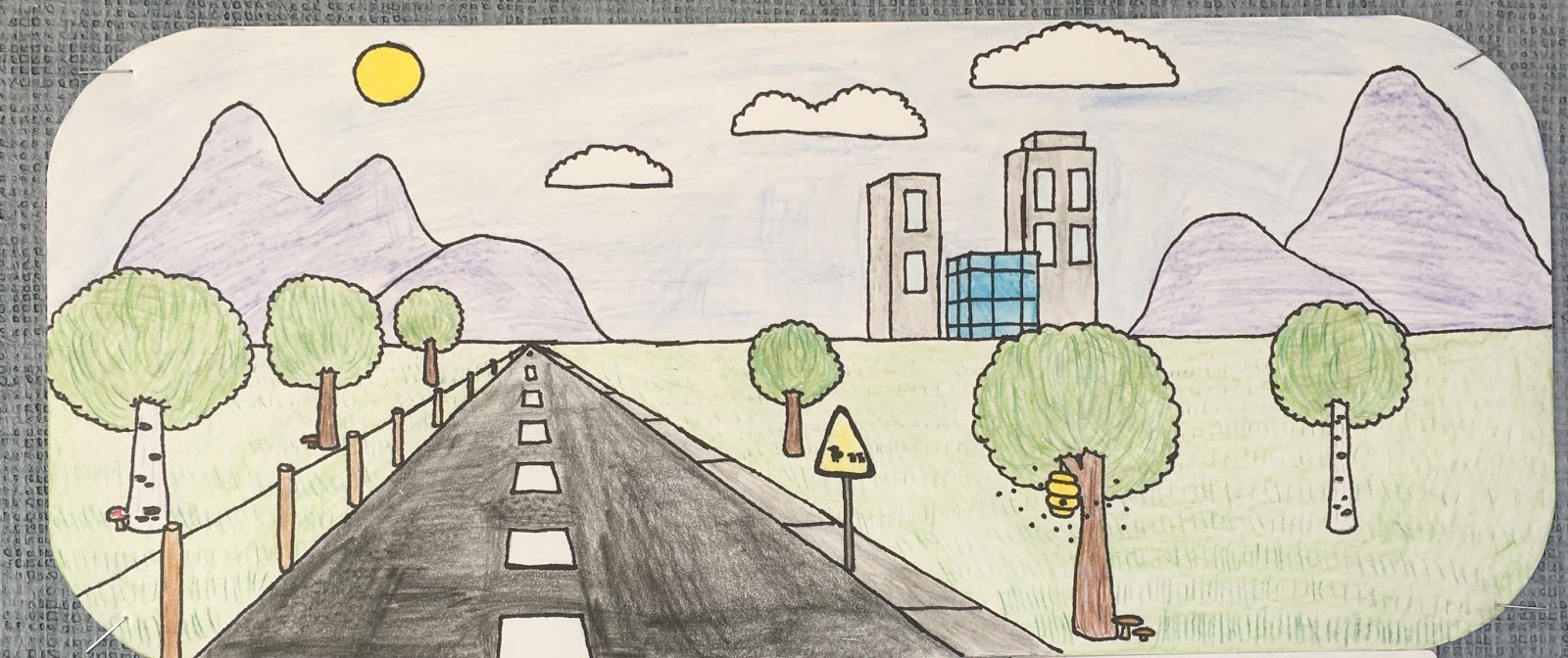 Mrs. Wille's Art Room: Rear view mirror drawings in 1 point perspective