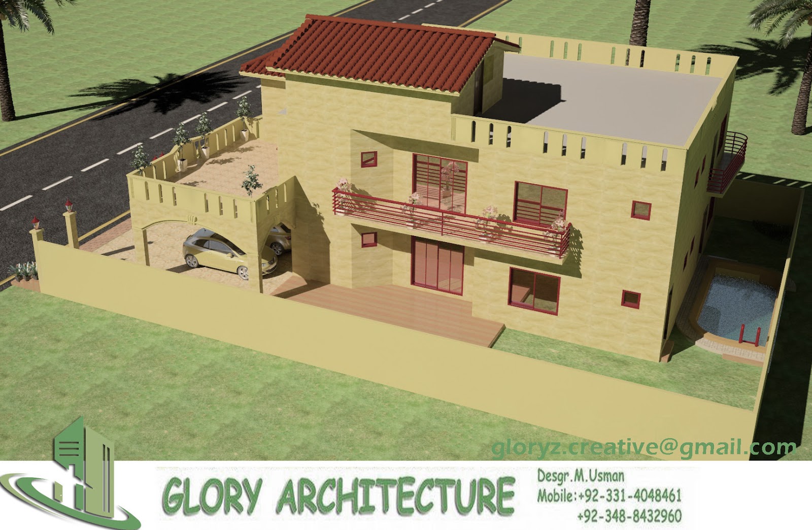 Architectural Drawings, House Elevation, House Map, Plan, Naqsha, 3D ...