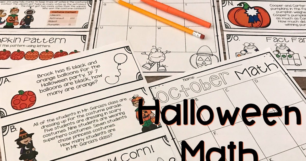 October Math: Halloween Math Problems | TheHappyTeacher