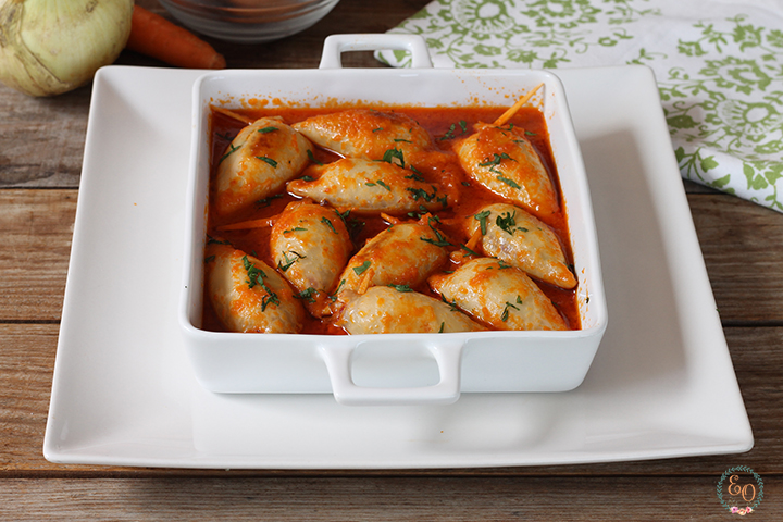 CALAMARES RELLENOS EN SALSA | El jardín de mis recetas