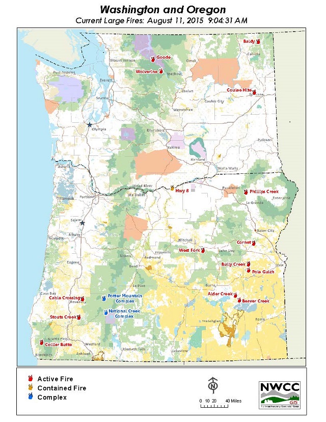Northwest Interagency Coordination Center: 8/11/2015 Lightning & Large ...