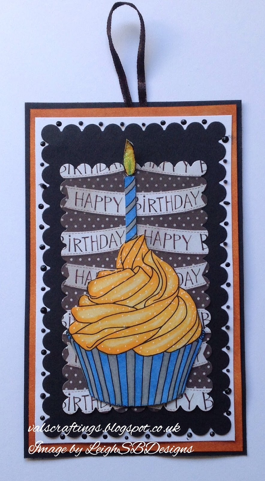 LeighSBDesigns: Happy Birthday Cupcake Tag by Val!